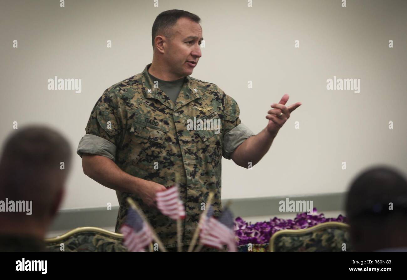 Col. Peter Gadd, the commanding officer of Headquarters and Service ...