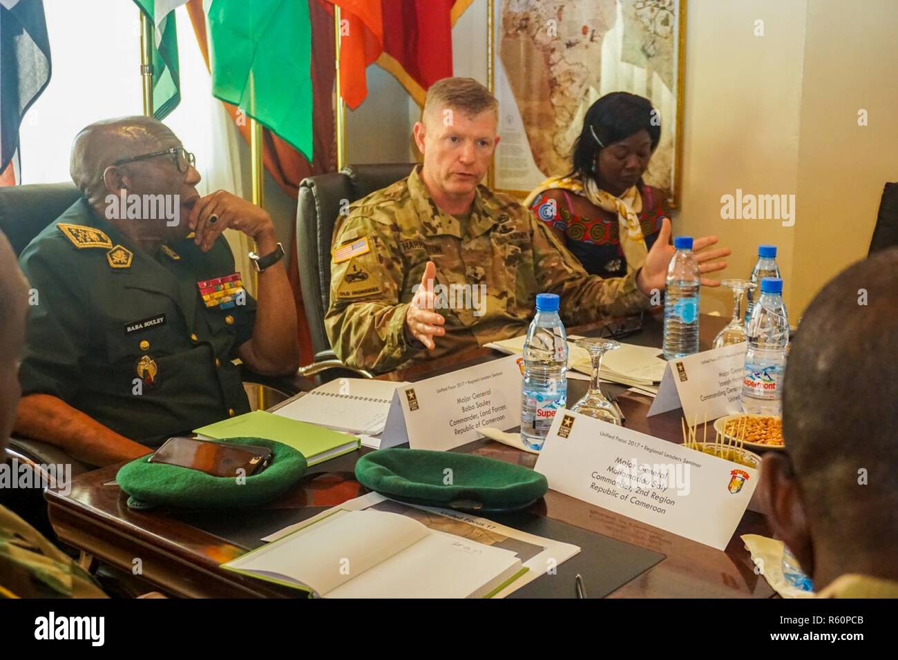 Cameroonian Maj. Gen. Baba Souley, chief of land forces for Cameroon ...