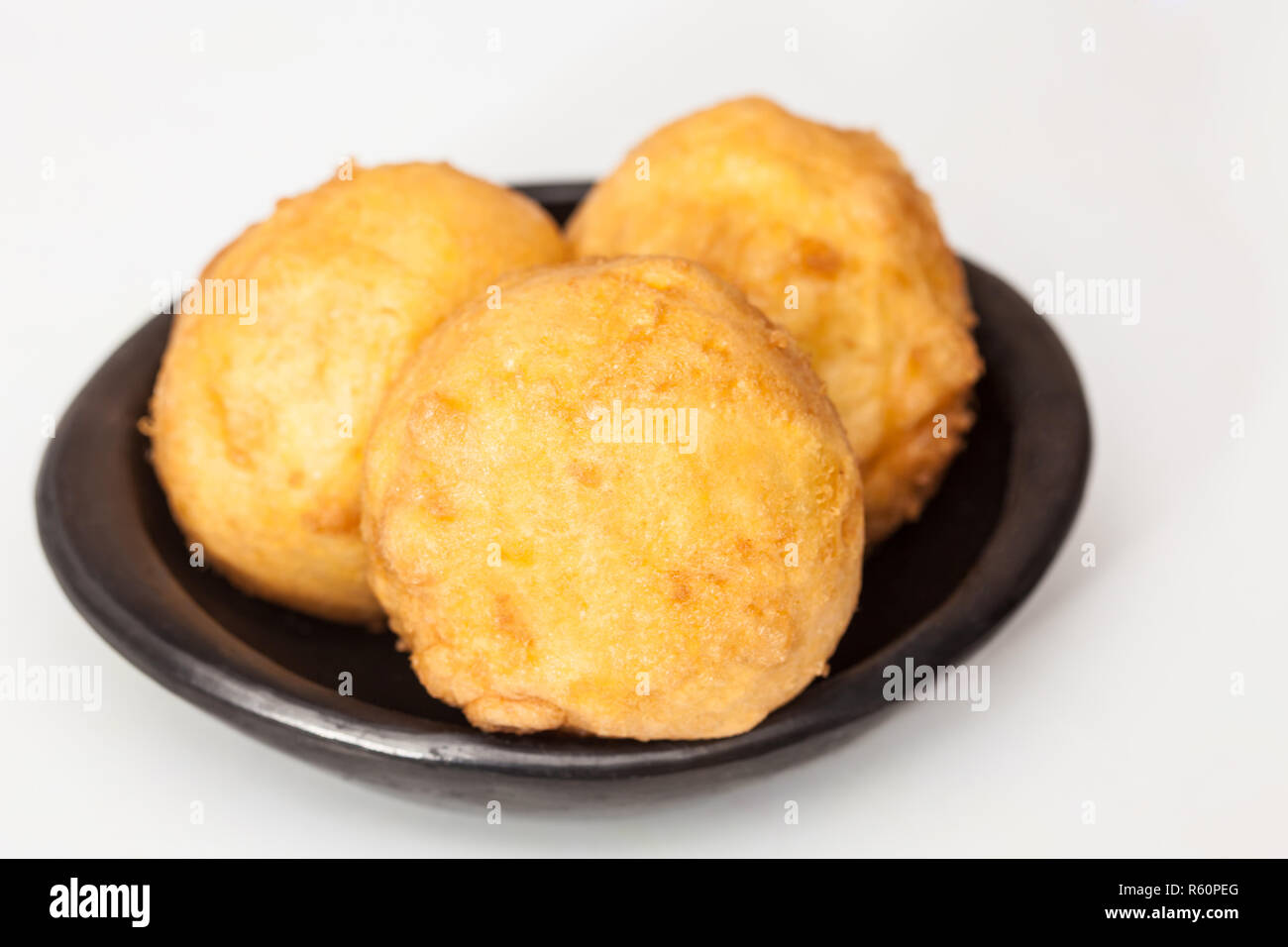 Preparation steps of traditional Colombian dish called stuffed potatoes ...