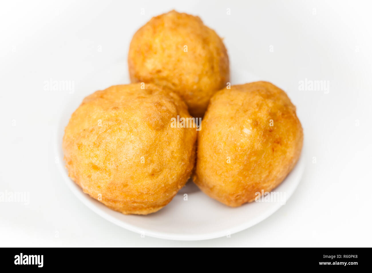 Preparation steps of traditional Colombian dish called stuffed potatoes ...