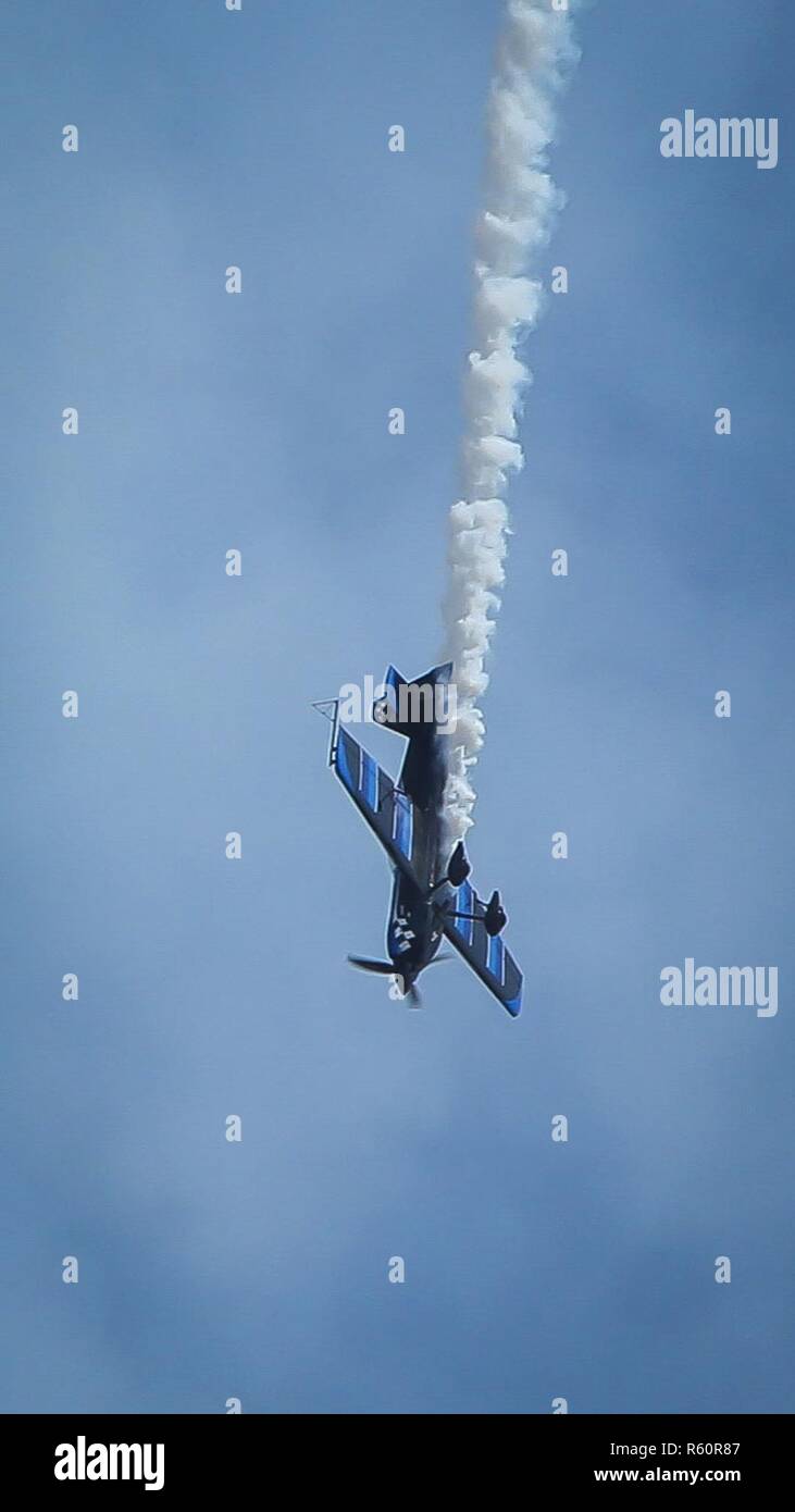 Rob Holland performs stunts in an MXS-RH aircraft during the 2017 Air ...