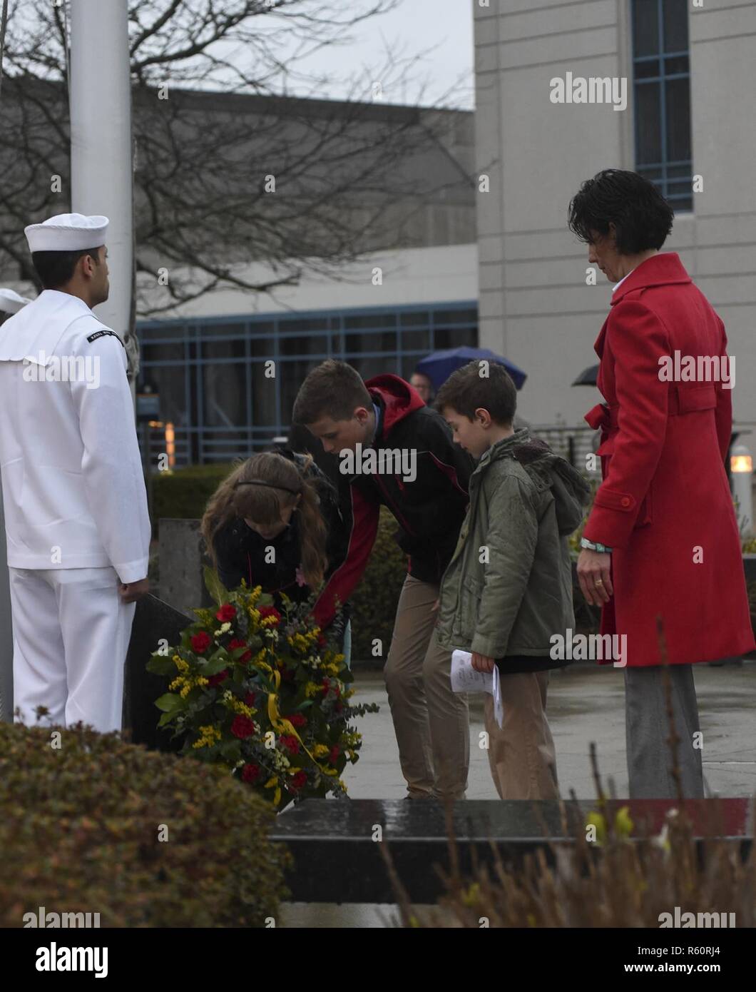 NEWPORT, R.I. (April 25, 2017) Janine, Caitlin, David, and Stuart ...