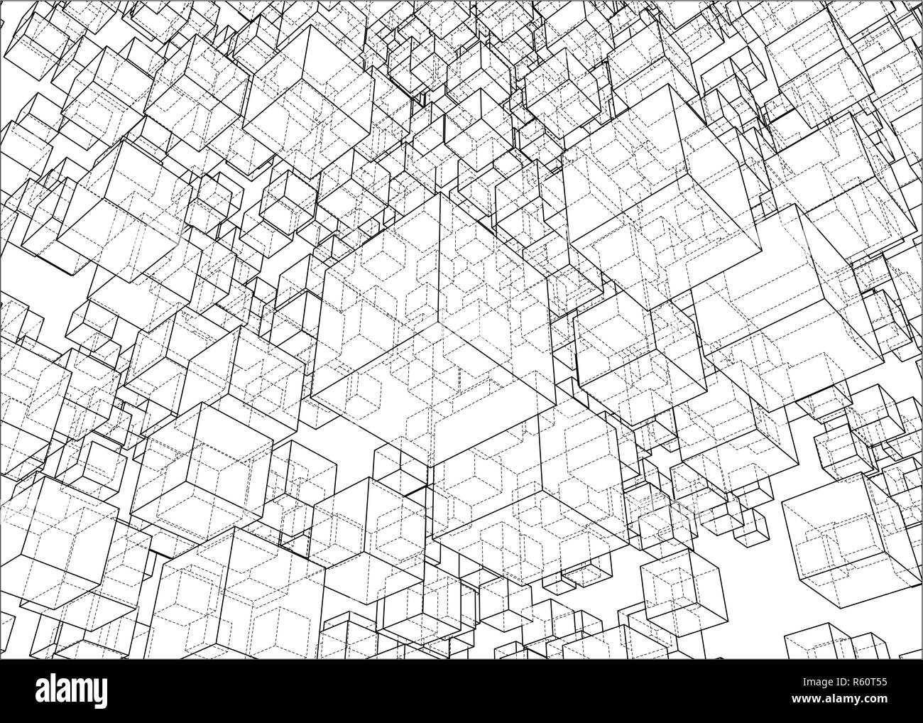 Abstract boxes background Stock Photo - Alamy