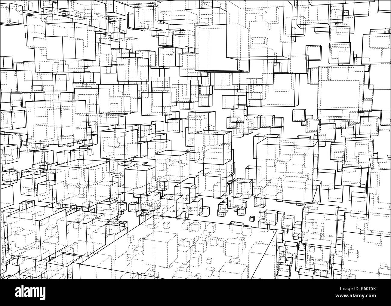 Abstract boxes background Stock Photo - Alamy