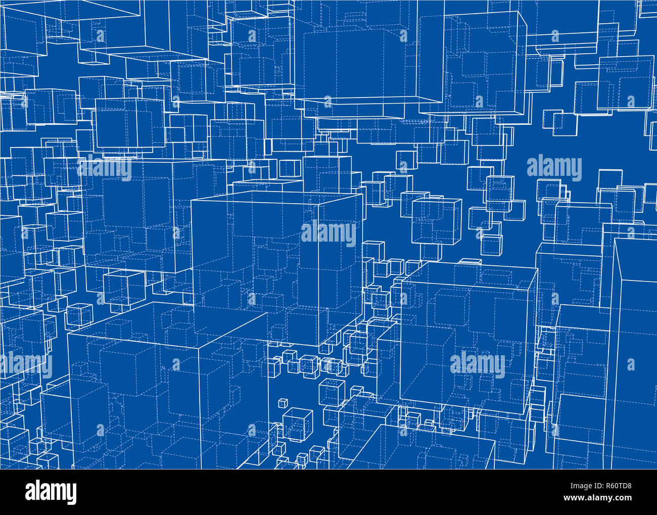 Abstract boxes background Stock Photo - Alamy
