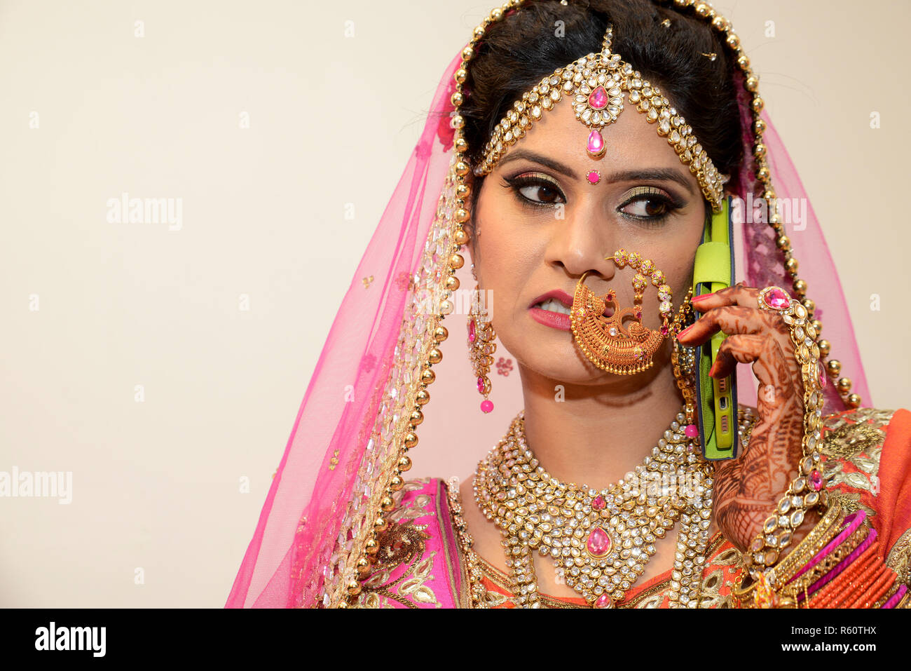 Beautiful Indian Bride Stock Photos & Beautiful Indian Bride Stock ...