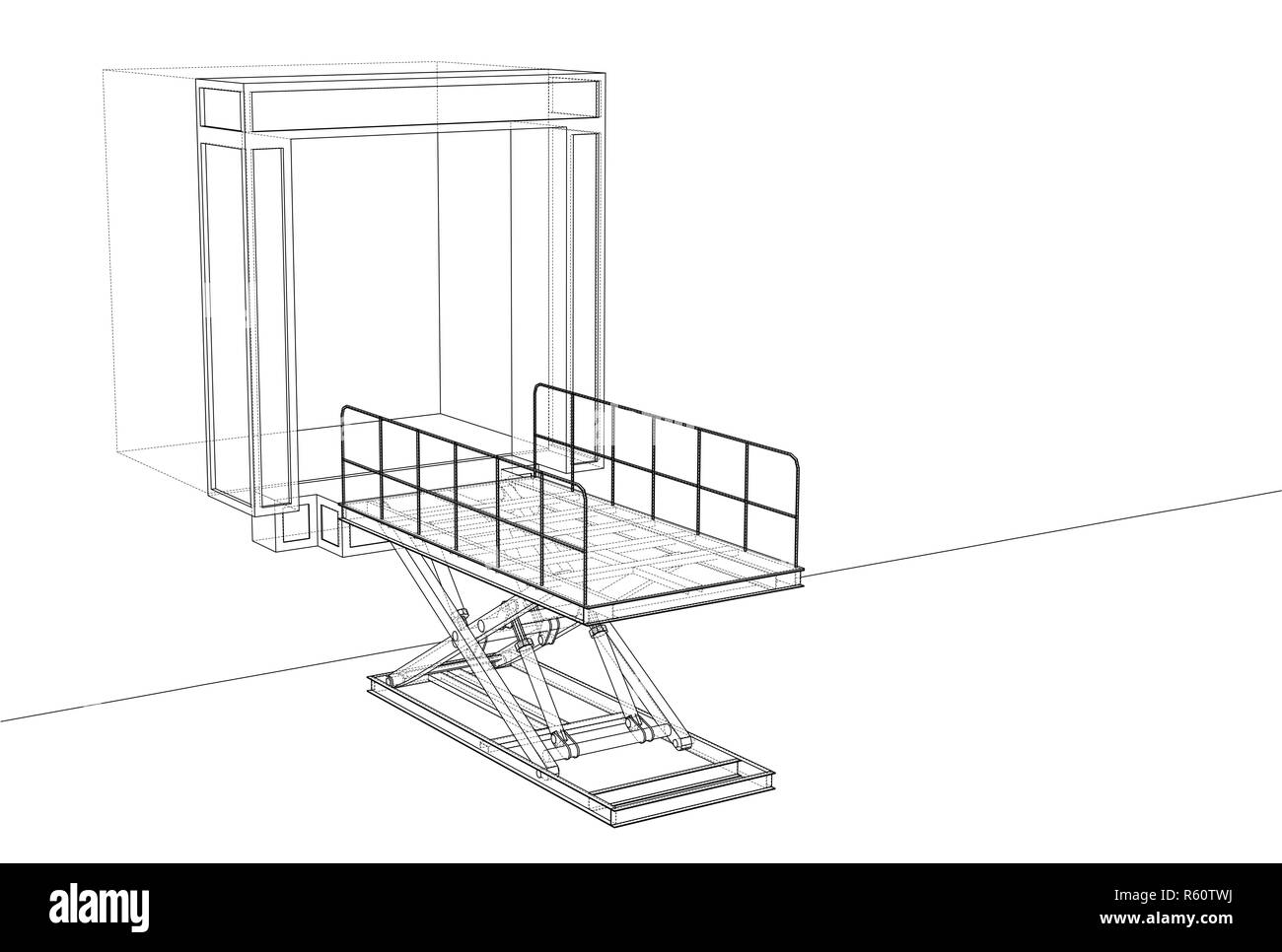 Dock leveler concept Stock Photo - Alamy