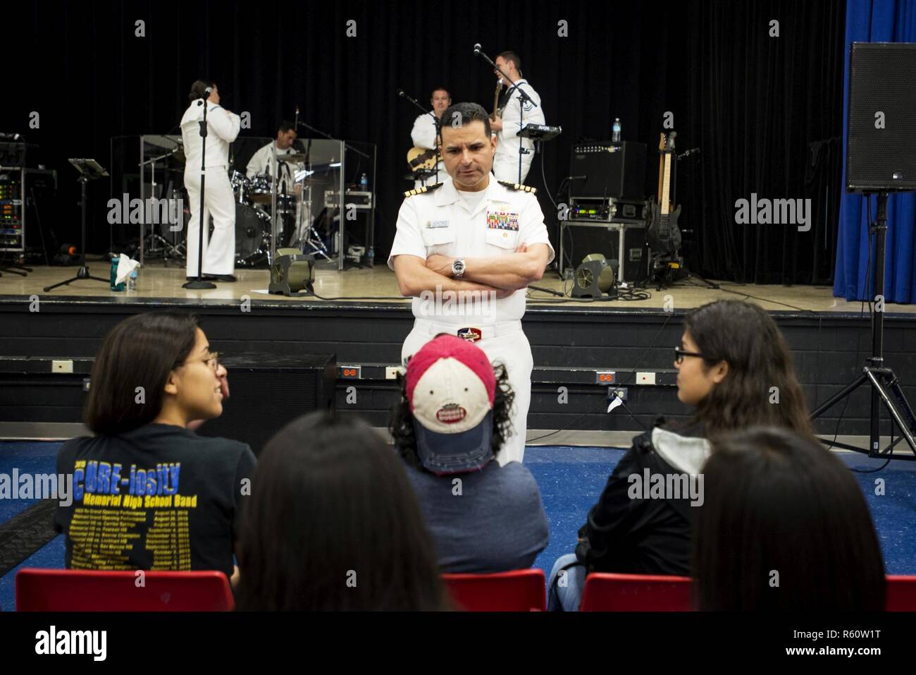 SAN ANTONIO, Texas (April 26, 2017) Capt. Edgardo Moreno, center, the ...