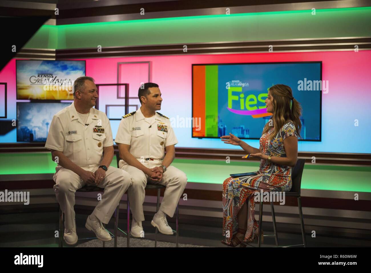 SAN ANTONIO, Texas (April 26, 2017) Capt. Edgardo Moreno, center, the ...