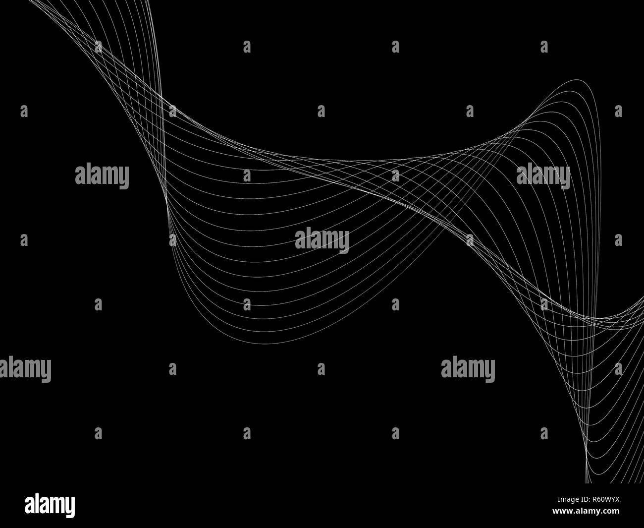 Dark abstract background with a glowing abstract waves Stock Photo - Alamy