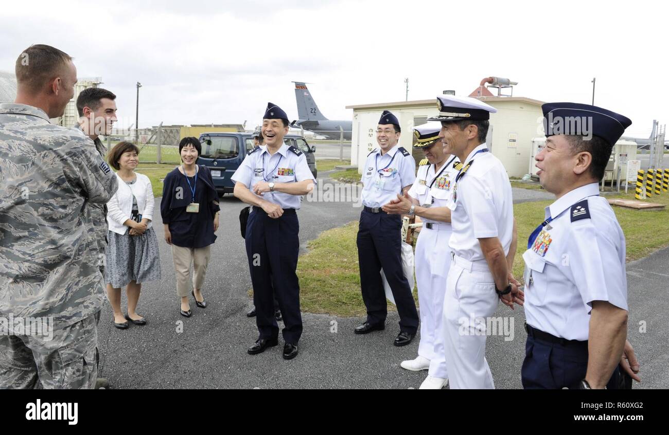 Japan Air Self-Defense Force members and U.S. Air Force Airmen from the ...