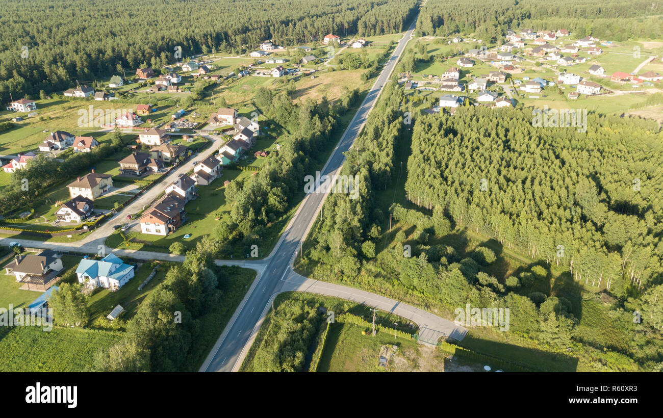 Aerial view of countryside, drone top view Stock Photo - Alamy