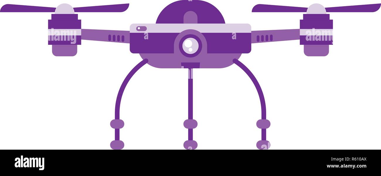 Flying white drone digital camera Stock Vector Images - Alamy