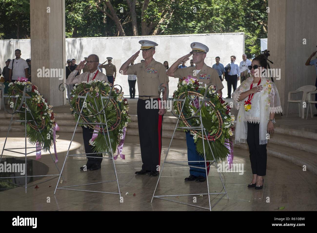 Philippine Secretary for National Defense Delfin Lorenzana, U.S. Marine ...
