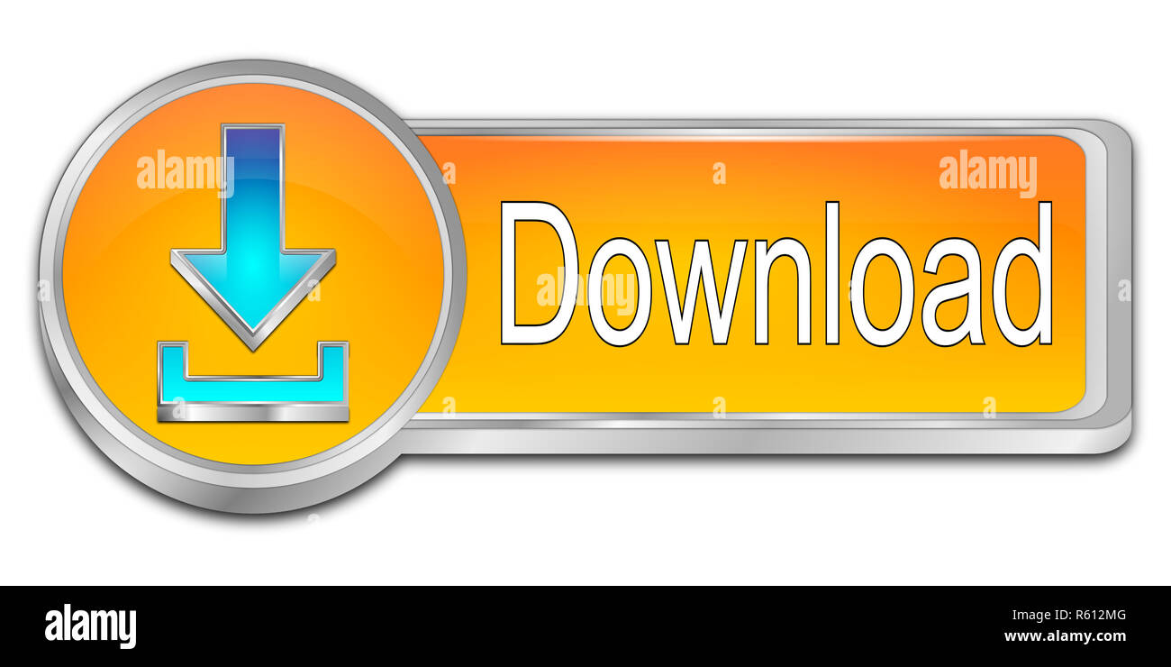 orange Download button - 3D illustration Stock Photo - Alamy