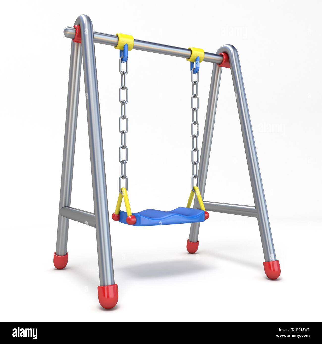 Playground red swing Cut Out Stock Images & Pictures - Alamy