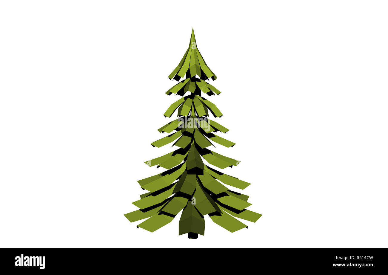 cartoon fir-tree isolated Stock Photo - Alamy