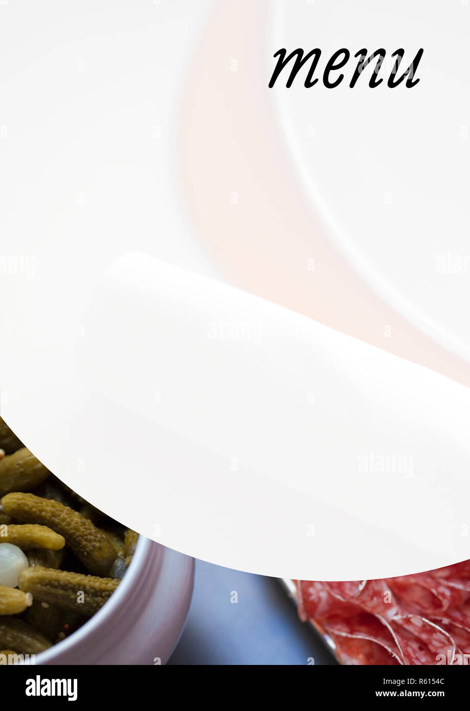 Menu and sausage Stock Photo - Alamy