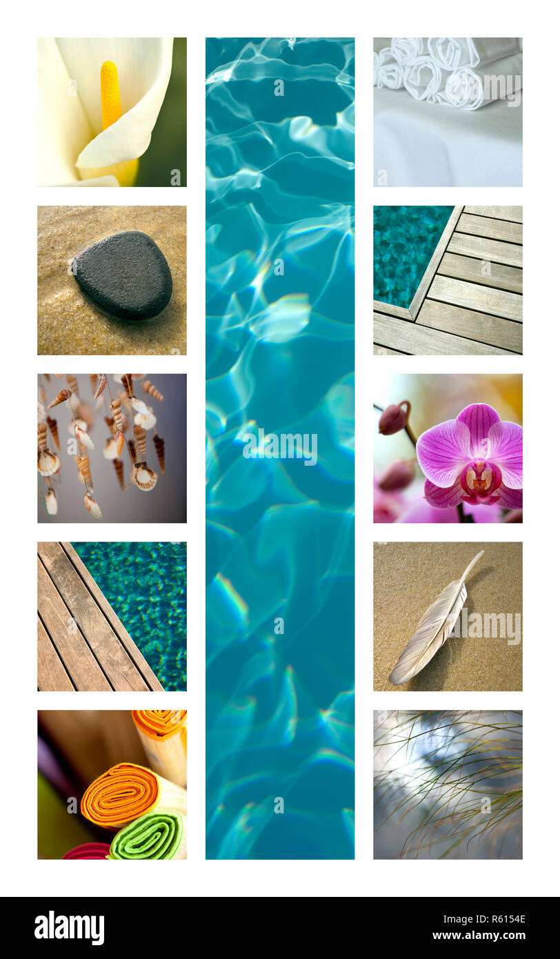 Collage of spa images Stock Photo - Alamy