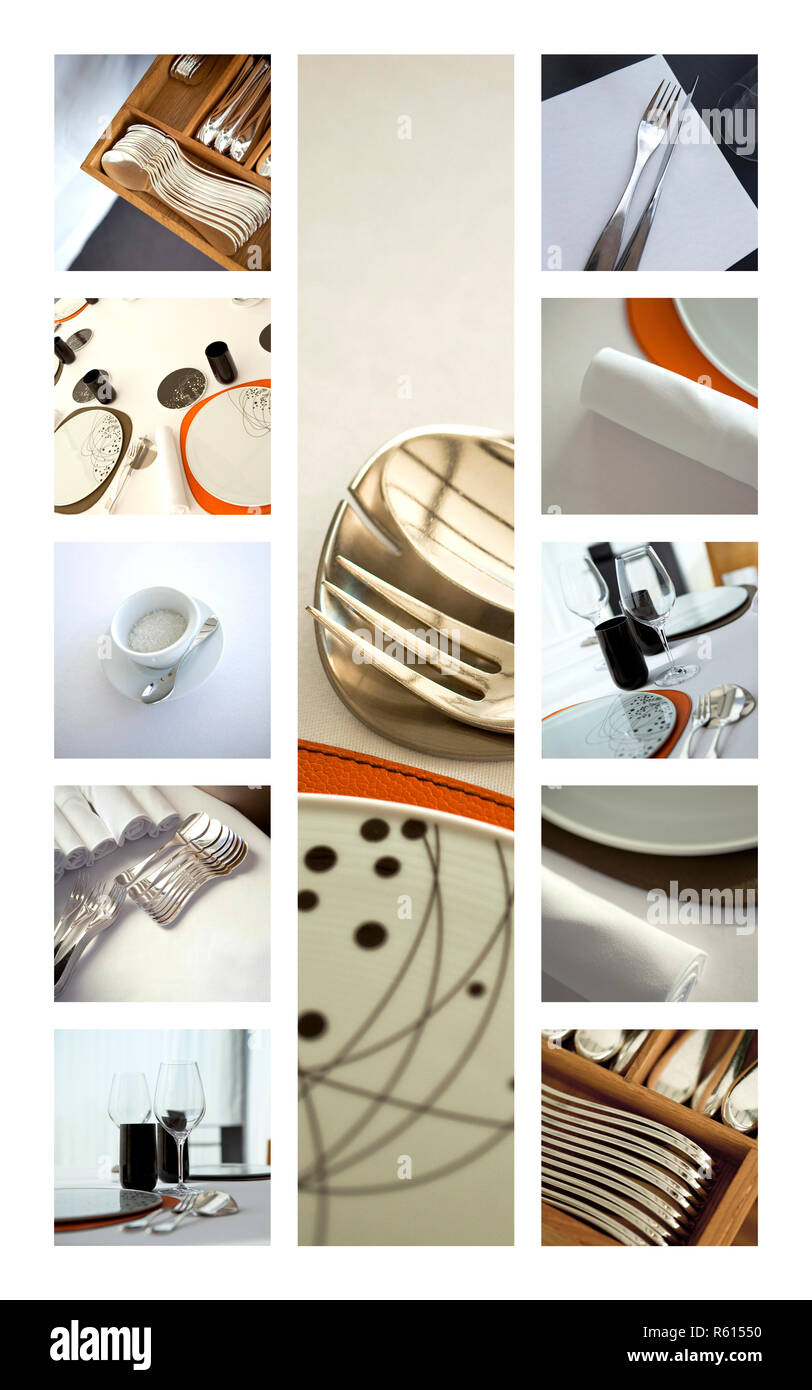 Table set and cutlery Stock Photo - Alamy