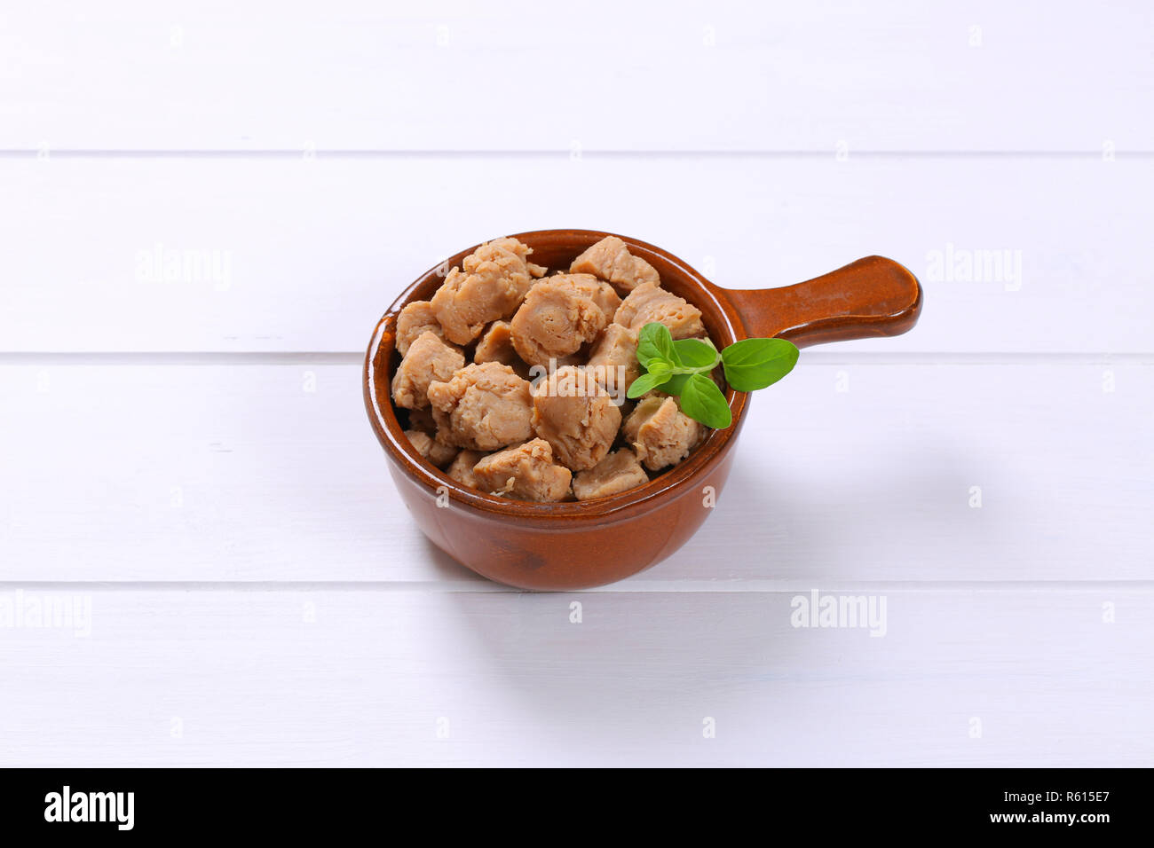 cubes of soy meat Stock Photo - Alamy