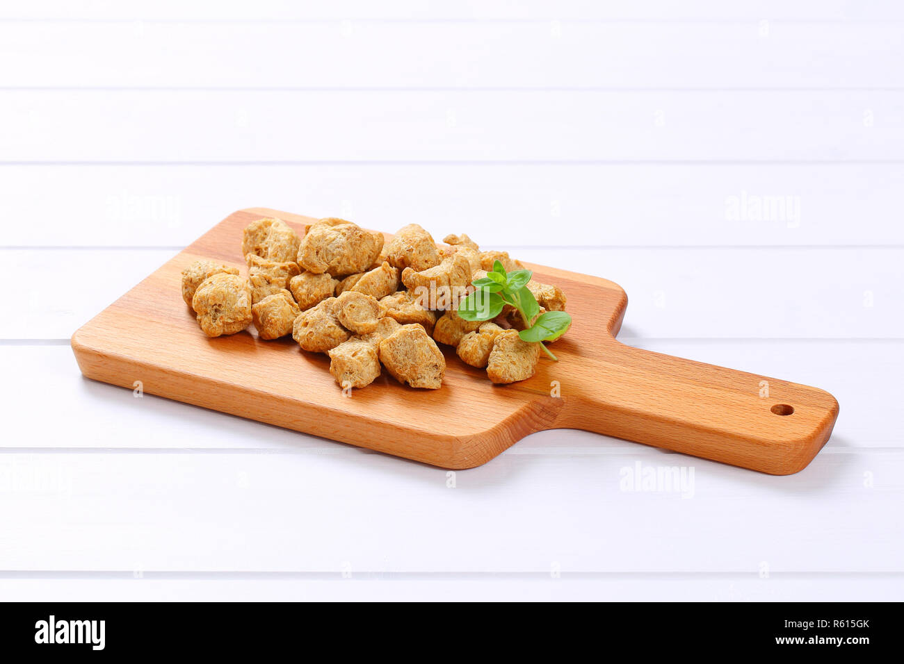 cubes of soy meat Stock Photo - Alamy