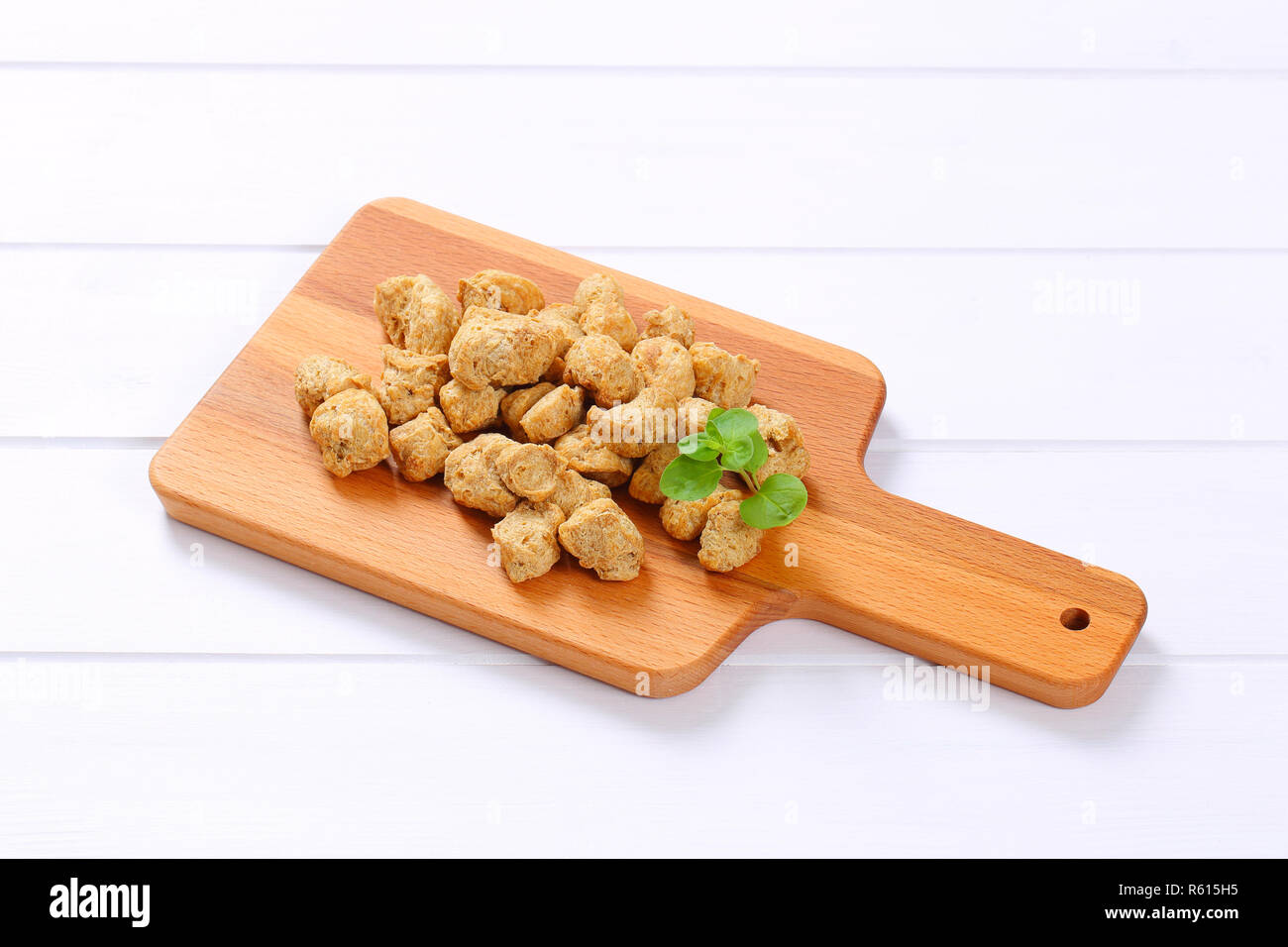 cubes of soy meat Stock Photo - Alamy