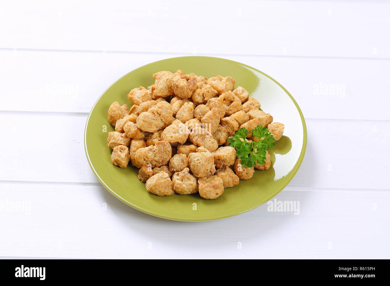 cubes of soy meat Stock Photo - Alamy