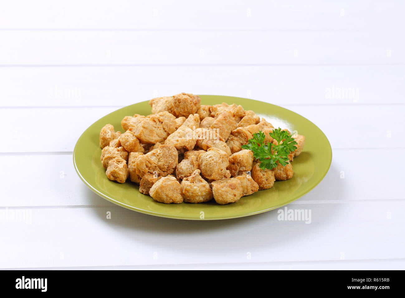 cubes of soy meat Stock Photo - Alamy