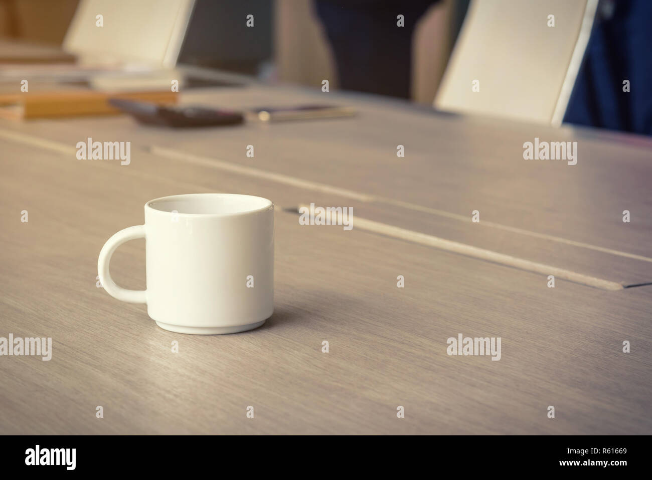 coffee cup on the office desk, business background concept Stock Photo ...