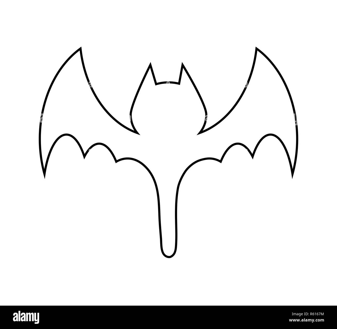 Bat outline hi-res stock photography and images - Alamy