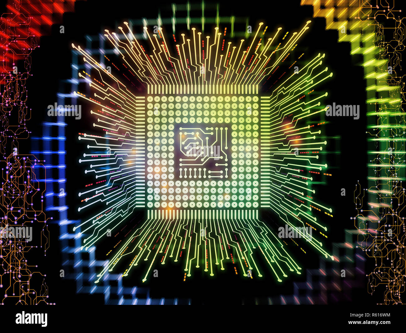 Energy of Digital Processor Stock Photo - Alamy