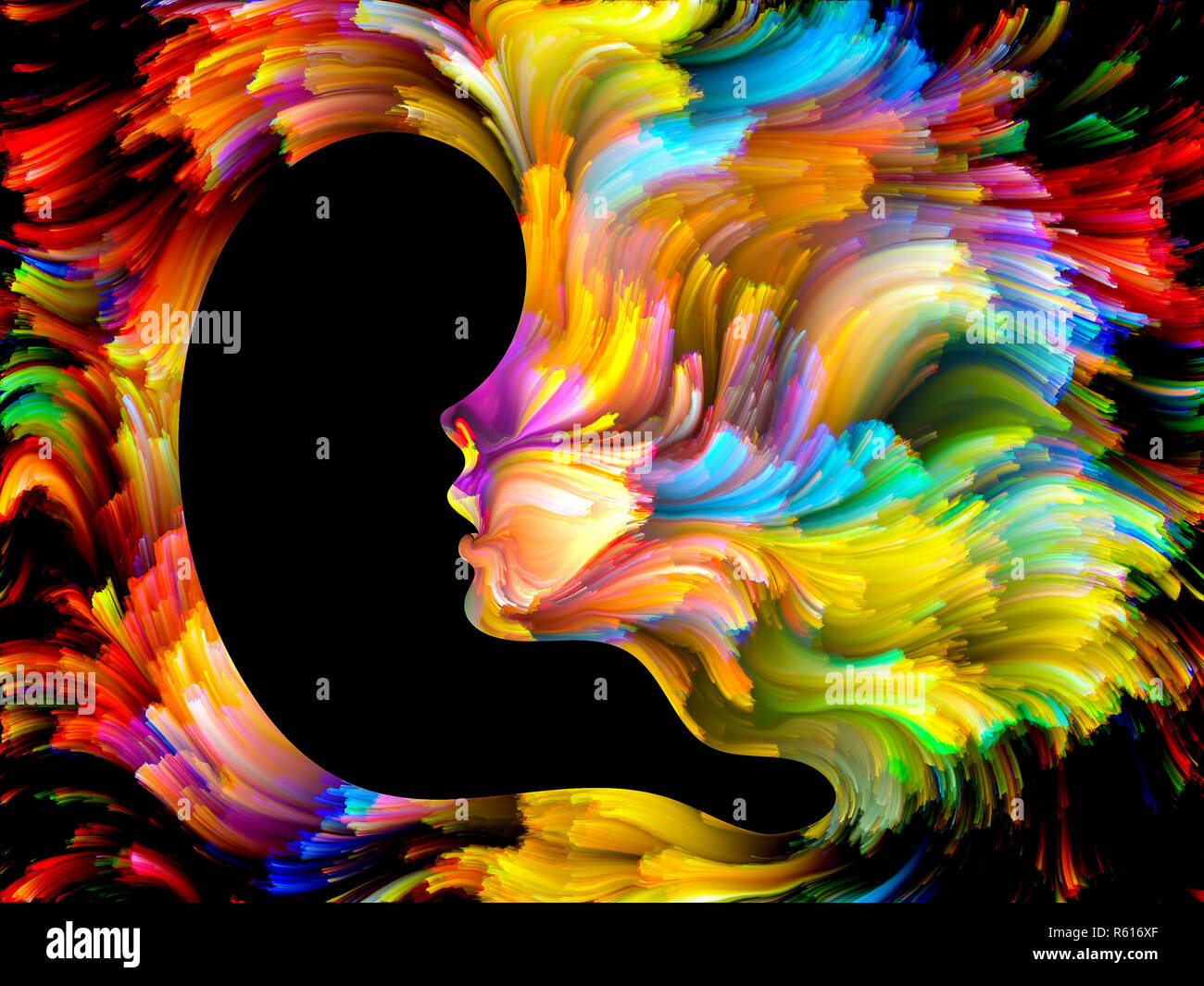 Illusion of Paint Stock Photo - Alamy