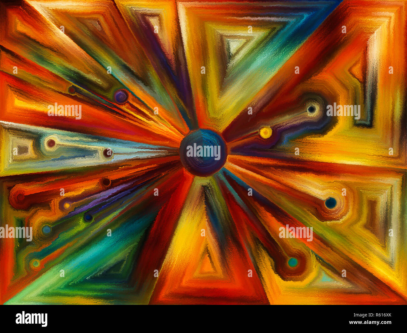 Radial stained glass design Stock Photo - Alamy