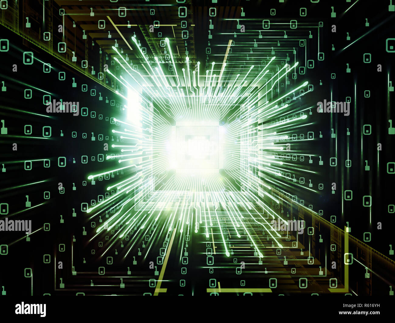 Inner Life of Digital Processor Stock Photo - Alamy