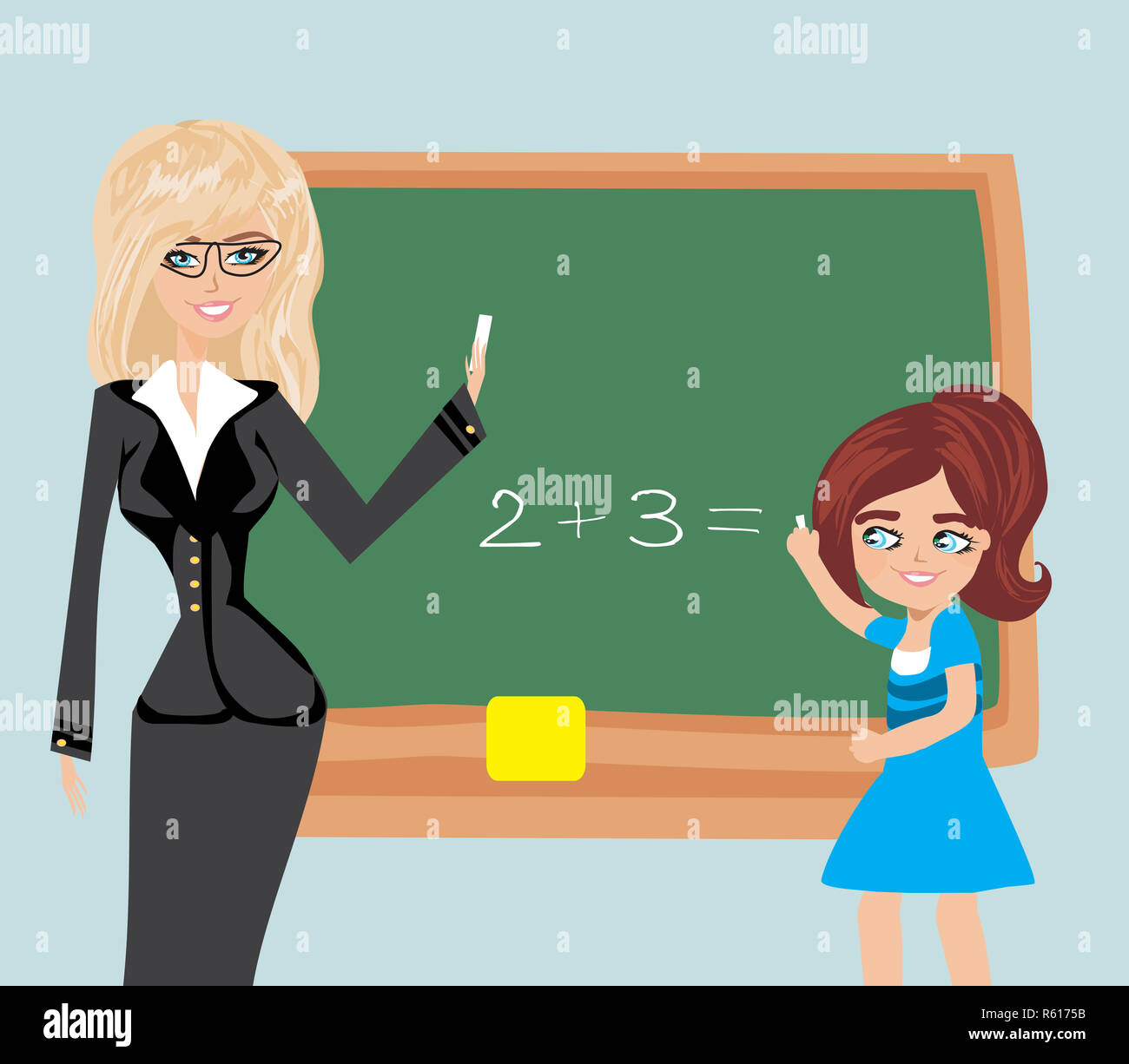 Cartoon math question hi-res stock photography and images - Alamy