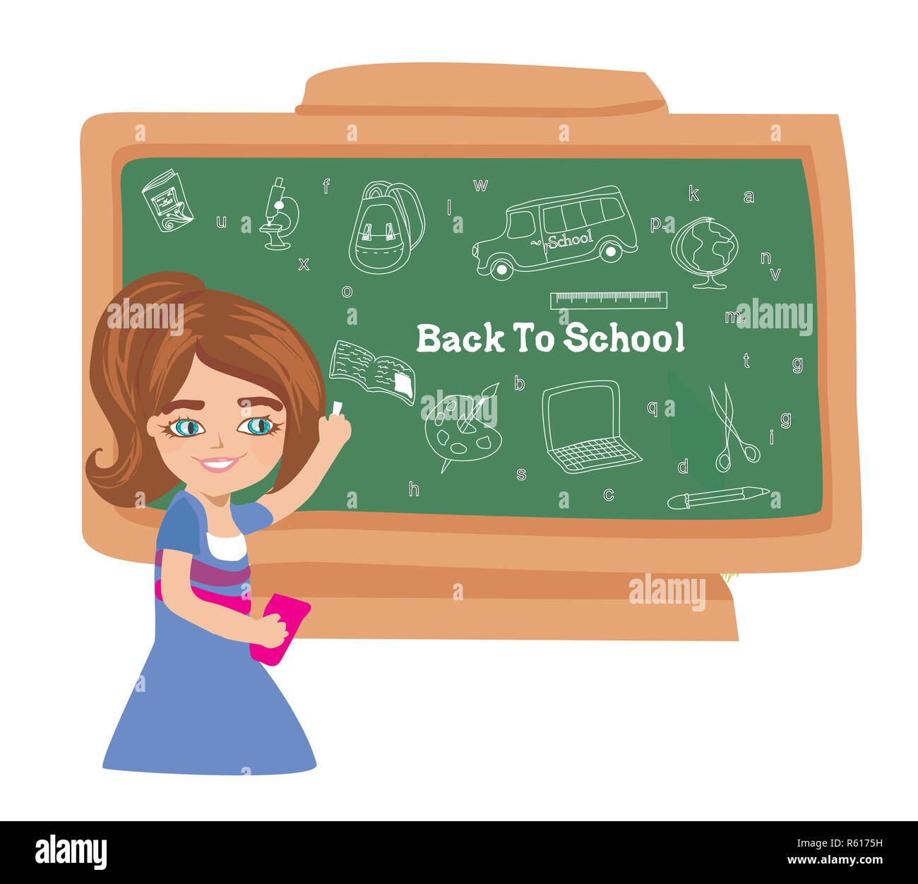 Back school child laptop Cut Out Stock Images & Pictures - Alamy