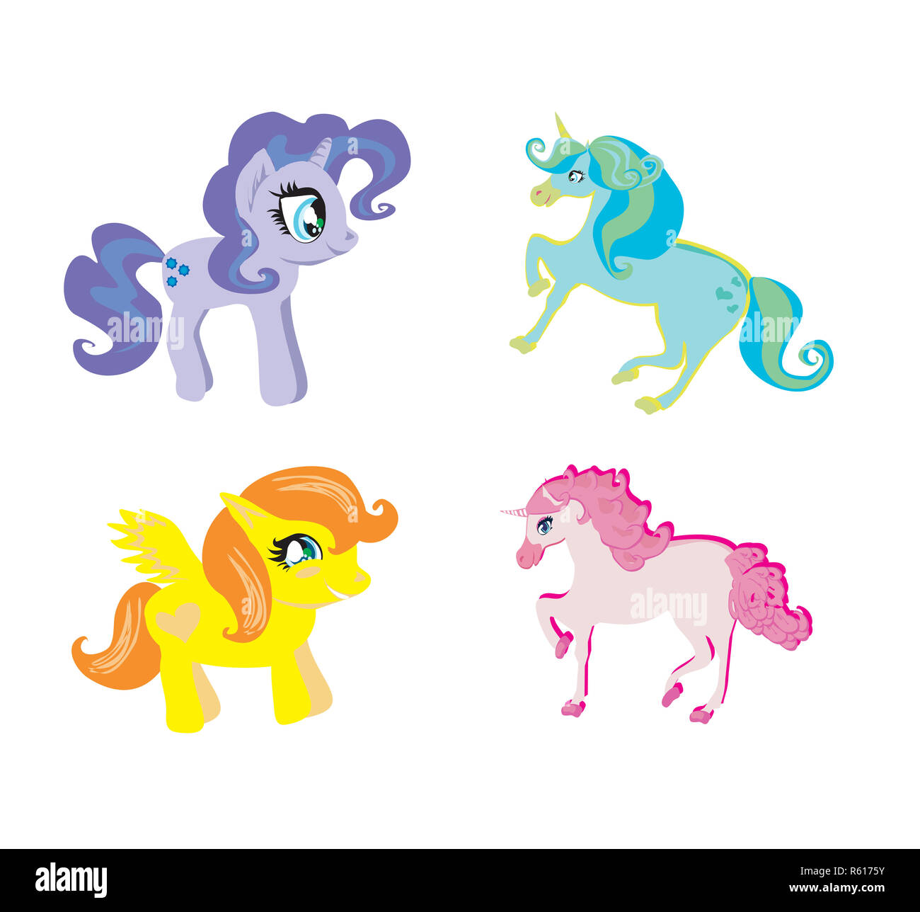 cute unicorn set Stock Photo - Alamy
