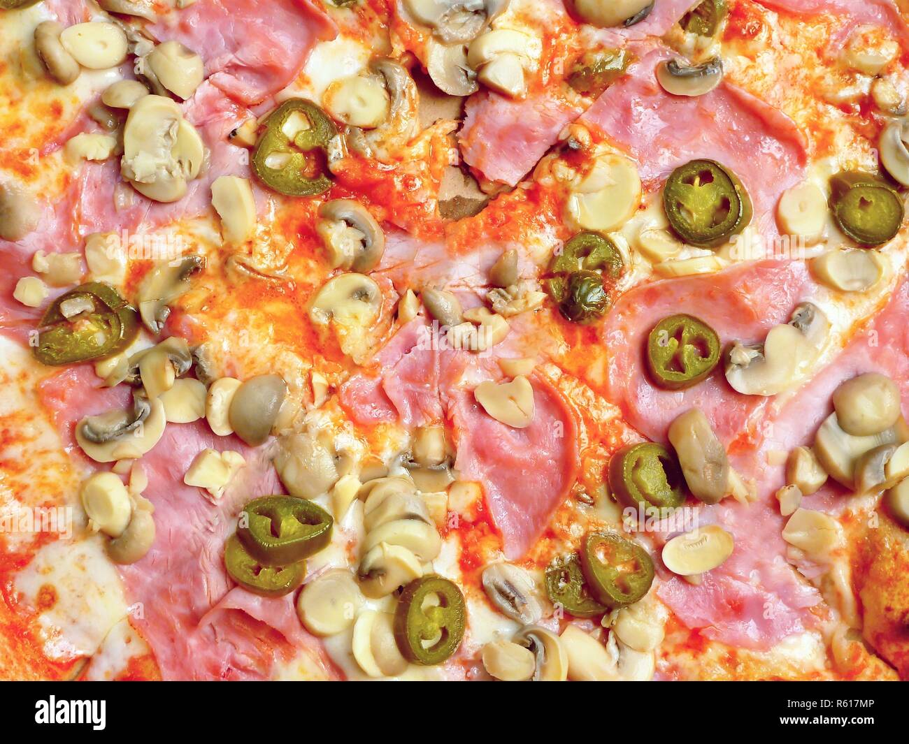 Pizza top view Stock Photo - Alamy