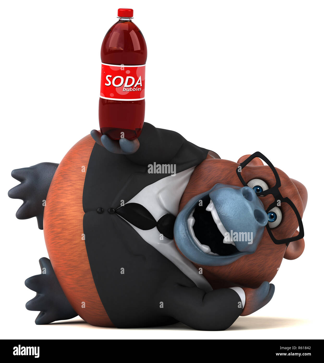 Fun Orang Outan - 3D Illustration Stock Photo - Alamy