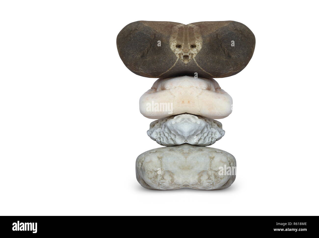 Face of alien on the stone Stock Photo - Alamy