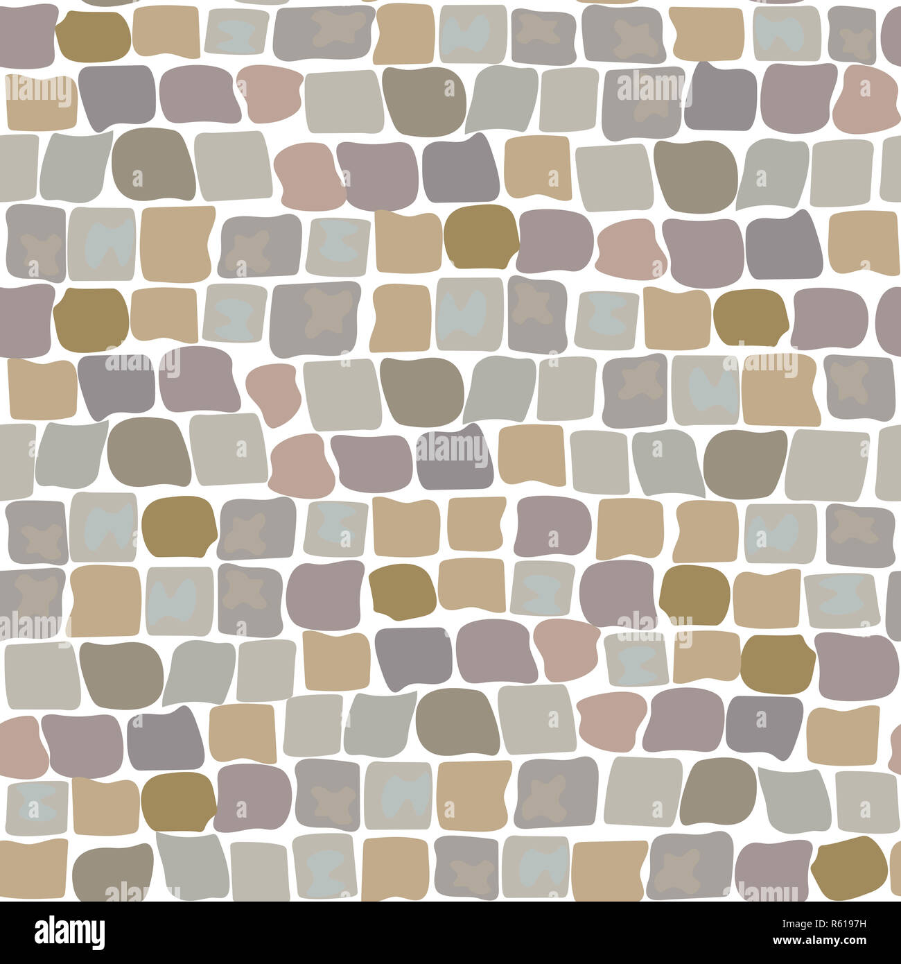 Paving Stones Road Texture seamless pattern. wall of stone, cobbled ...