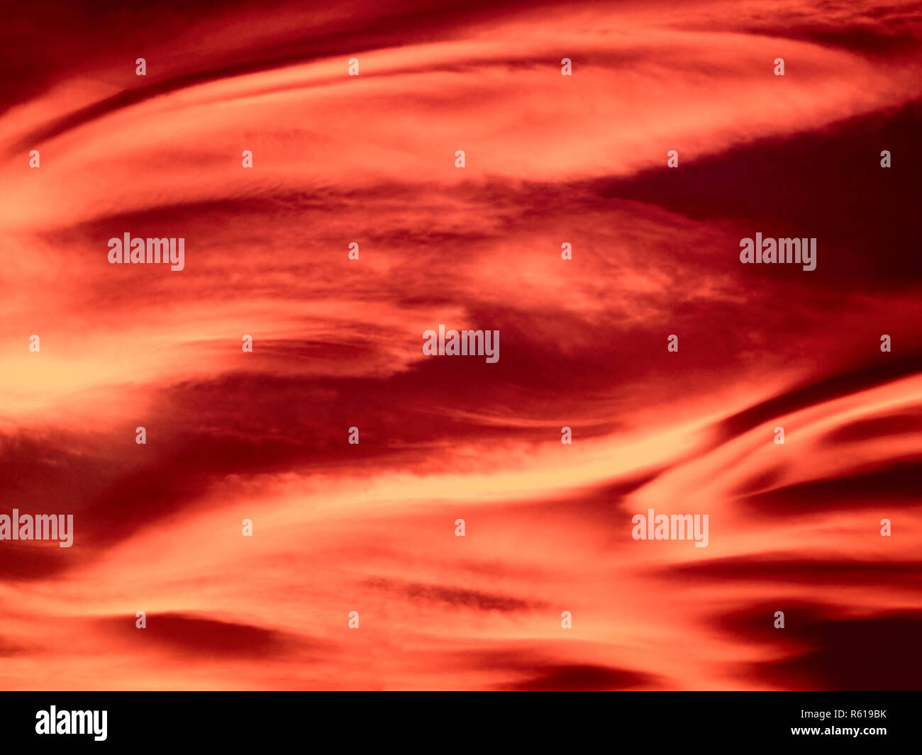 red sunset sky with clouds background Stock Photo - Alamy
