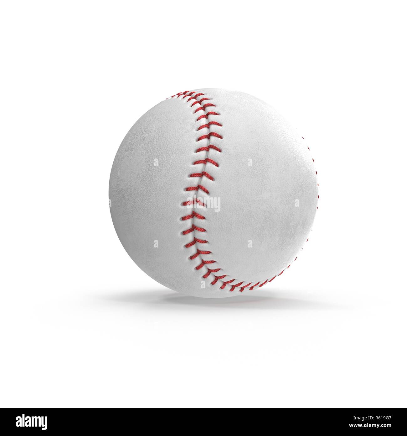 Baseball Ball on white background. 3D illustration Stock Photo - Alamy