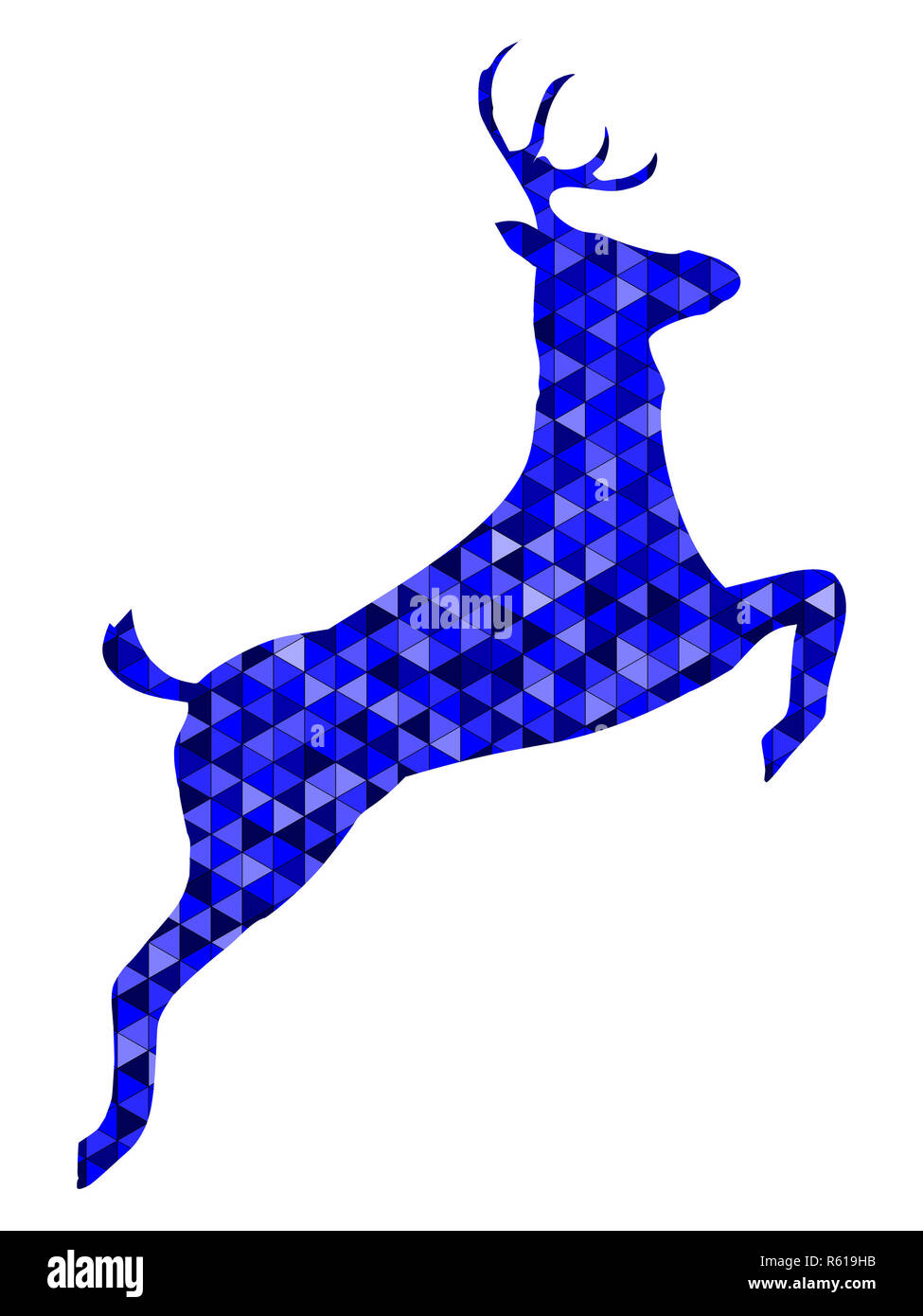 Christmas decoration blue triangle Cut Out Stock Images & Pictures - Alamy