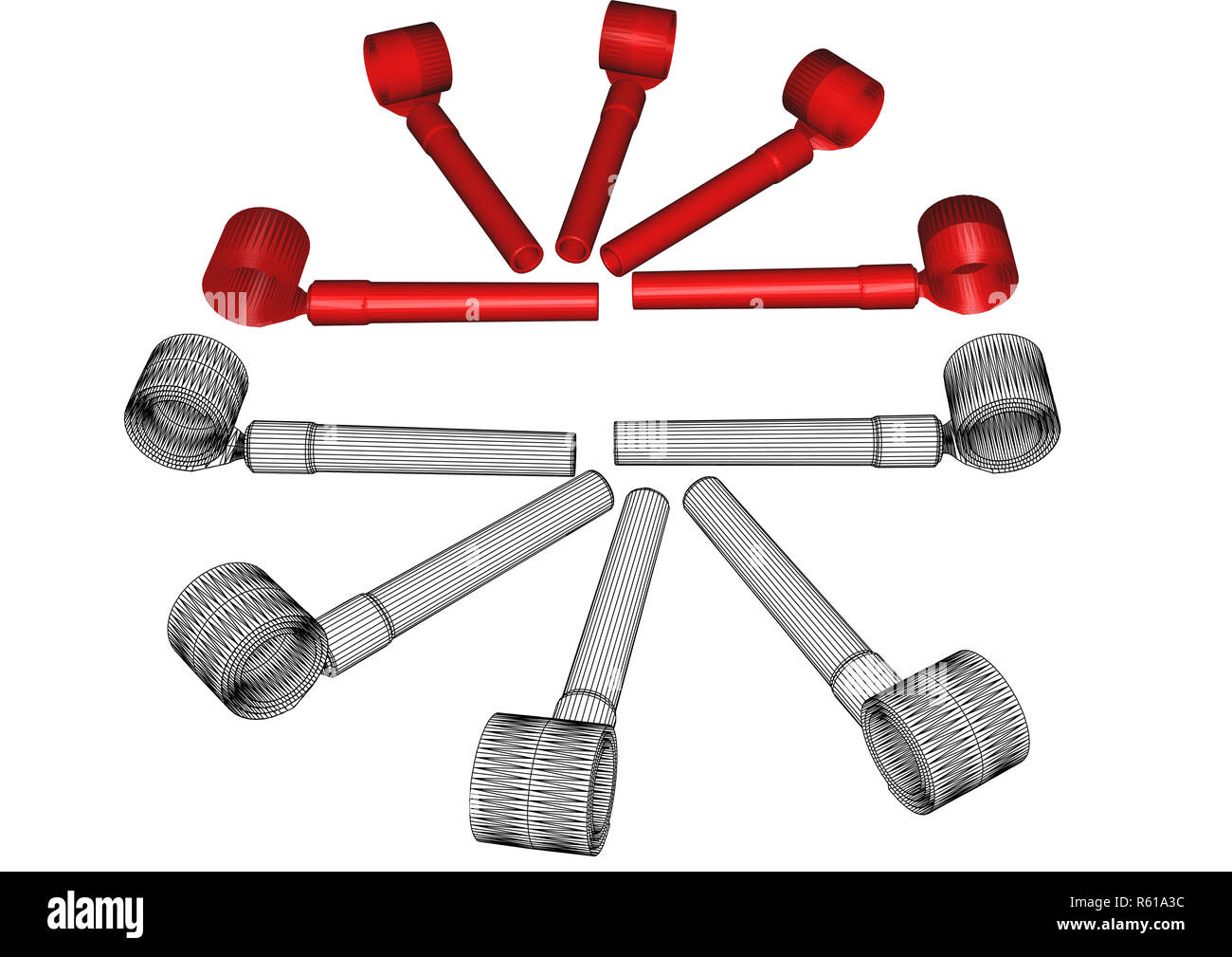 Blue party horn blower object hi-res stock photography and images - Alamy