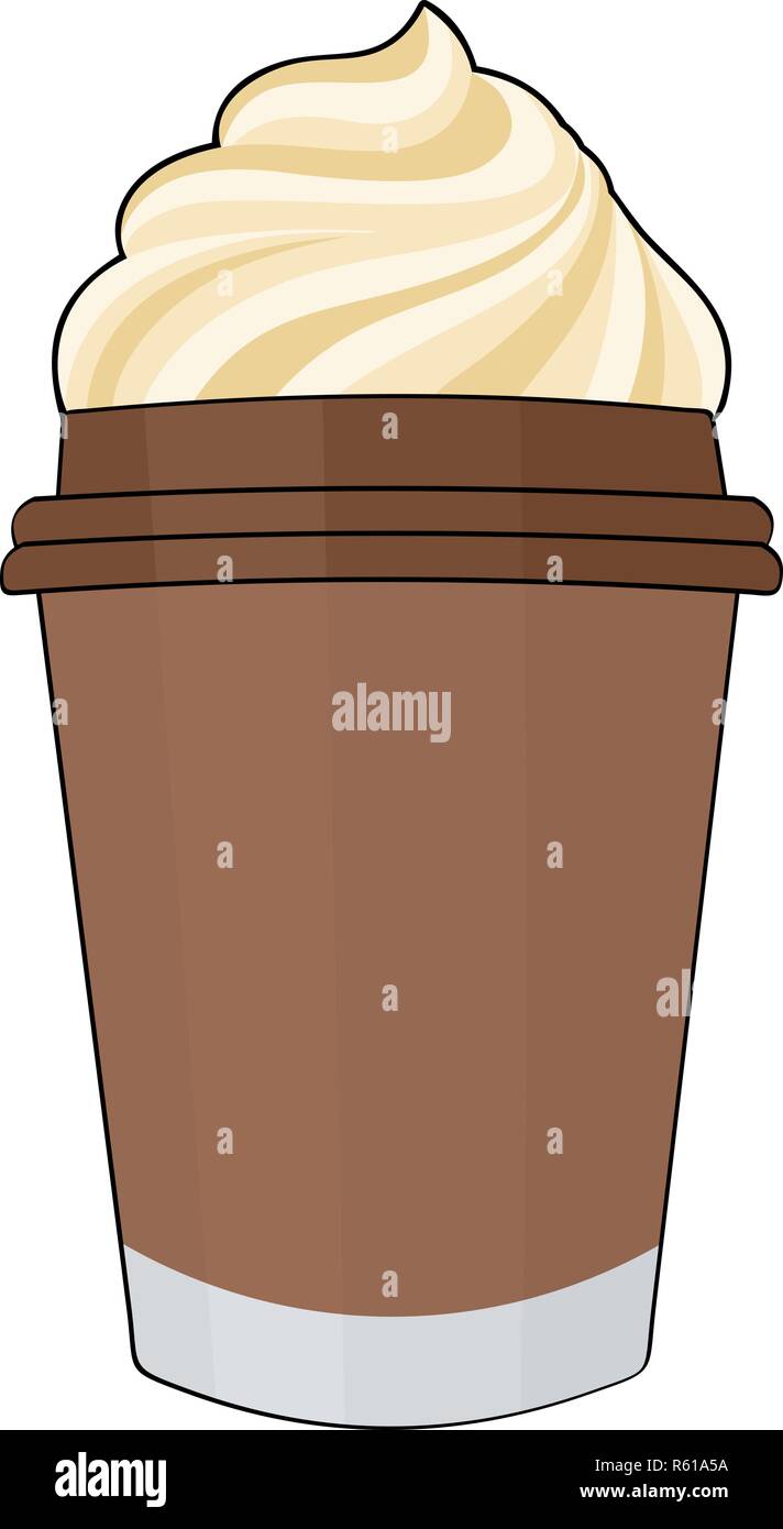 Cup coffee cold drink Stock Vector Images - Alamy