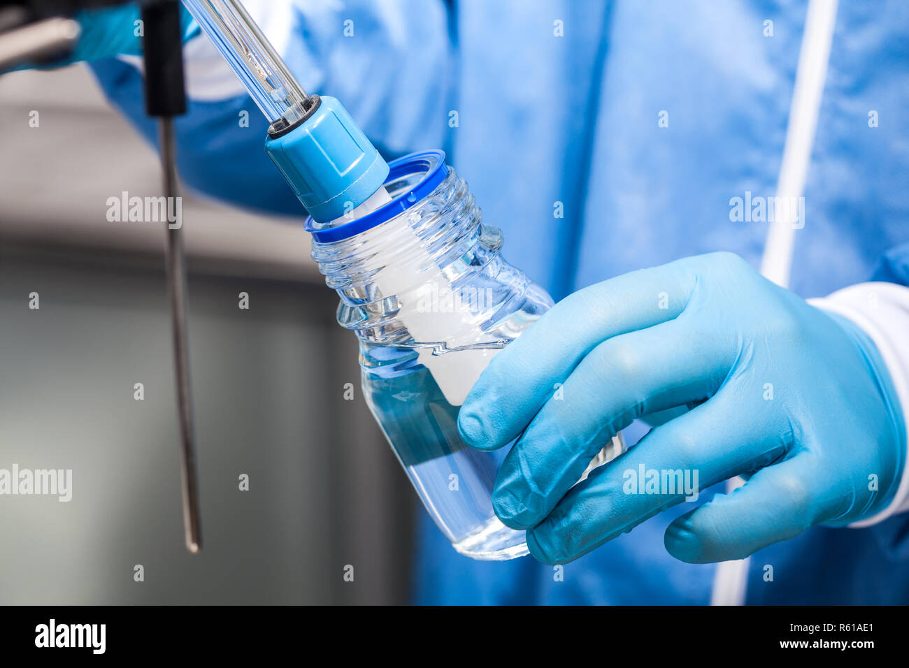 Scientist using a ph meter at laboratory Stock Photo - Alamy