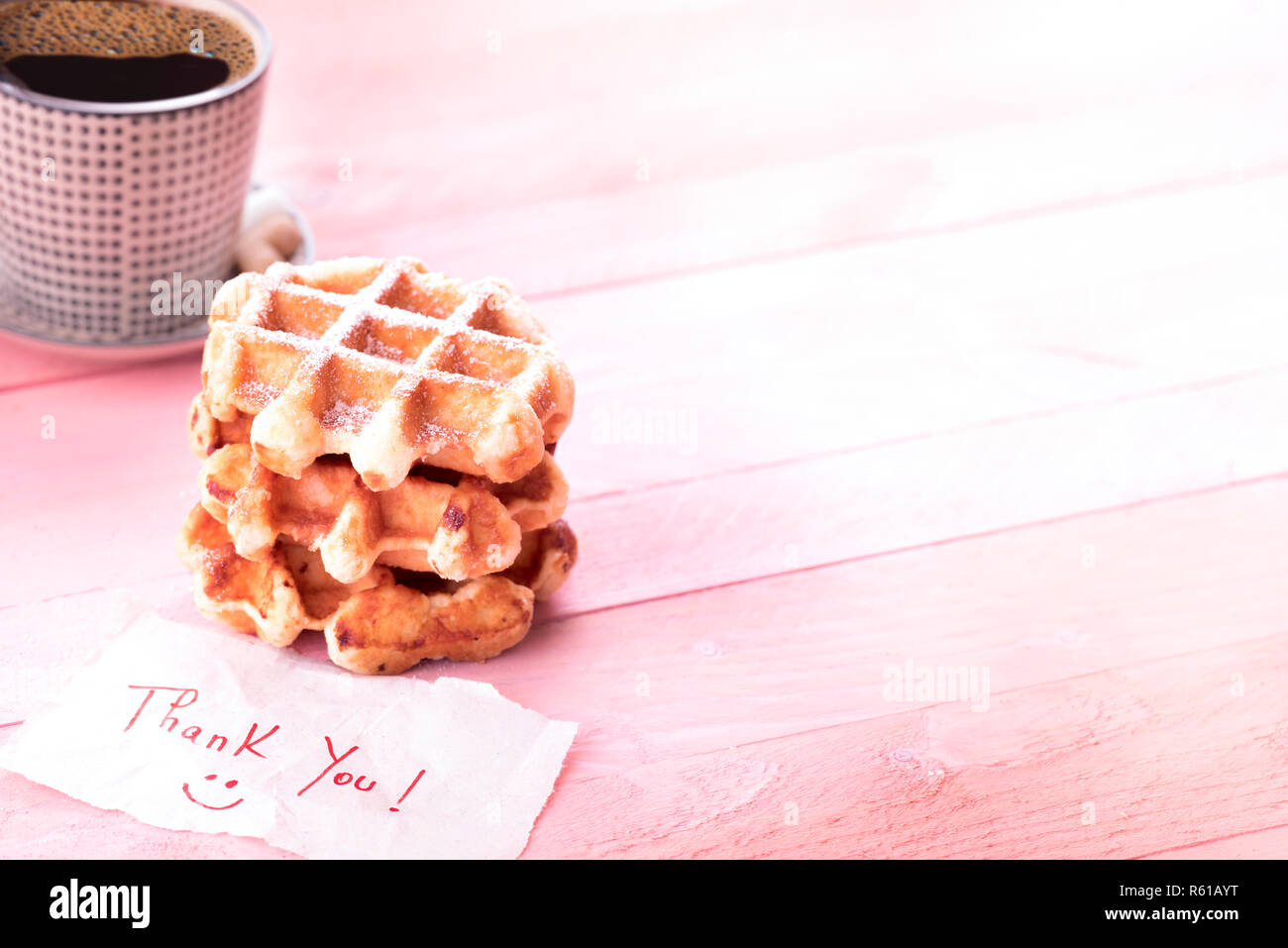 Cute thank you note and dessert Stock Photo - Alamy