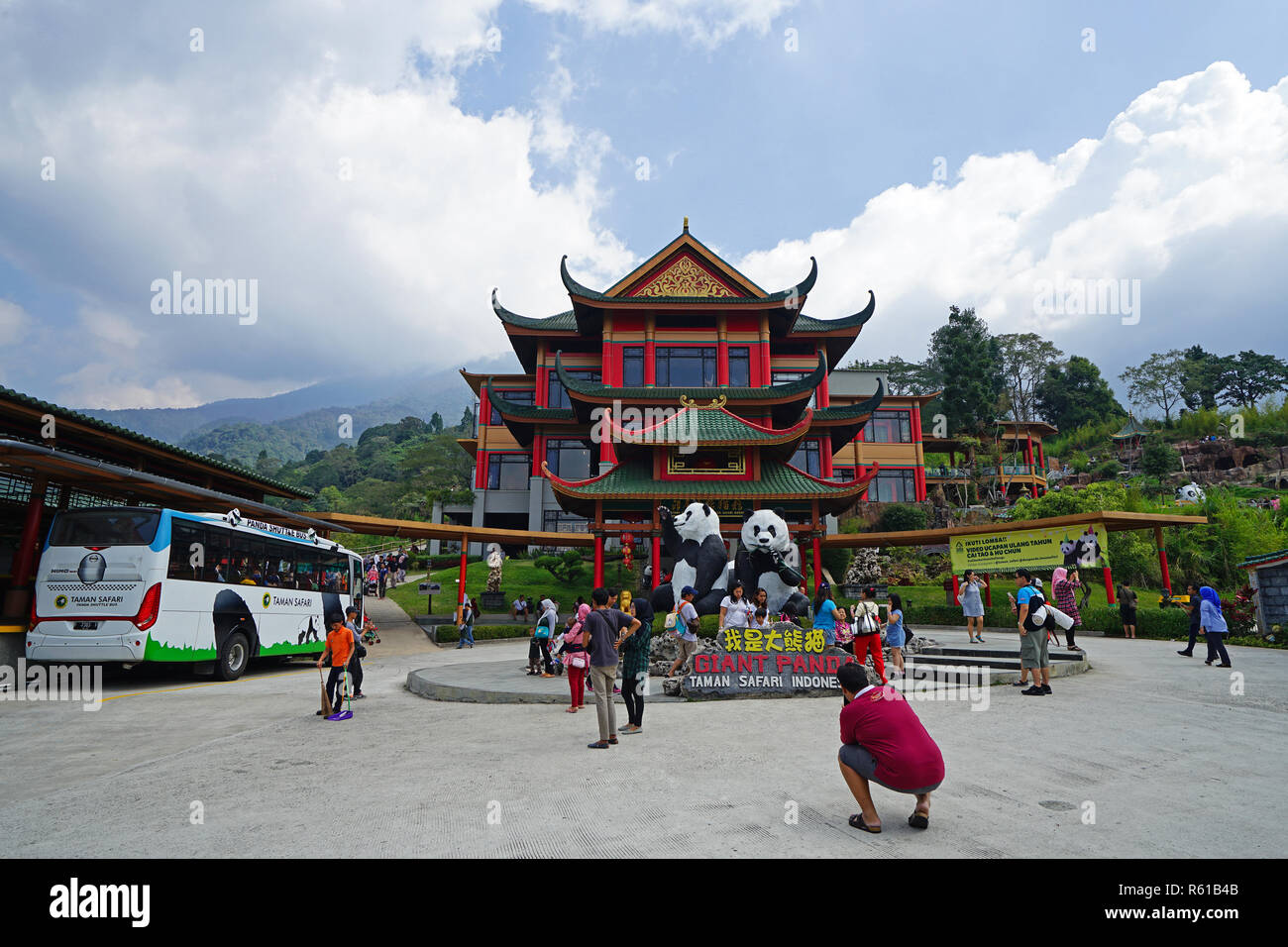 Istana Panda Palace, Safari Park Indonesia, Cisarua, Bogor, West Java, Indonesia Stock Photo - Alamy